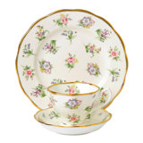 Royal Albert Royal Albert, 100 Years - Plate, Teacup & Saucer Set, Spring Meadow (1920 ...